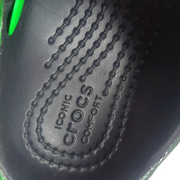 CROCS | Shoes | Crocs Toddler Sandals Size 7 C Green Aliens Sharks With ...